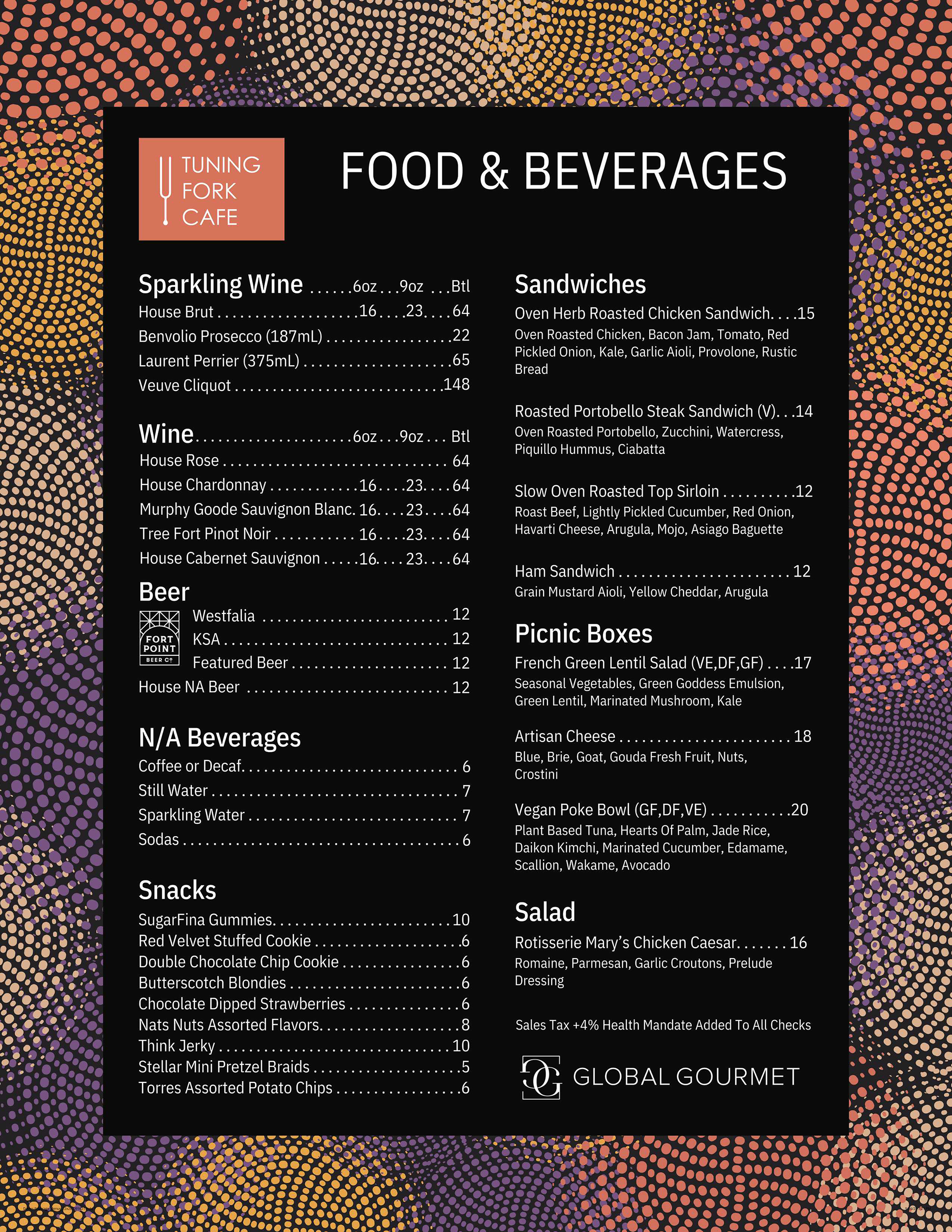San Francisco Symphony - Global Gourmet Menu